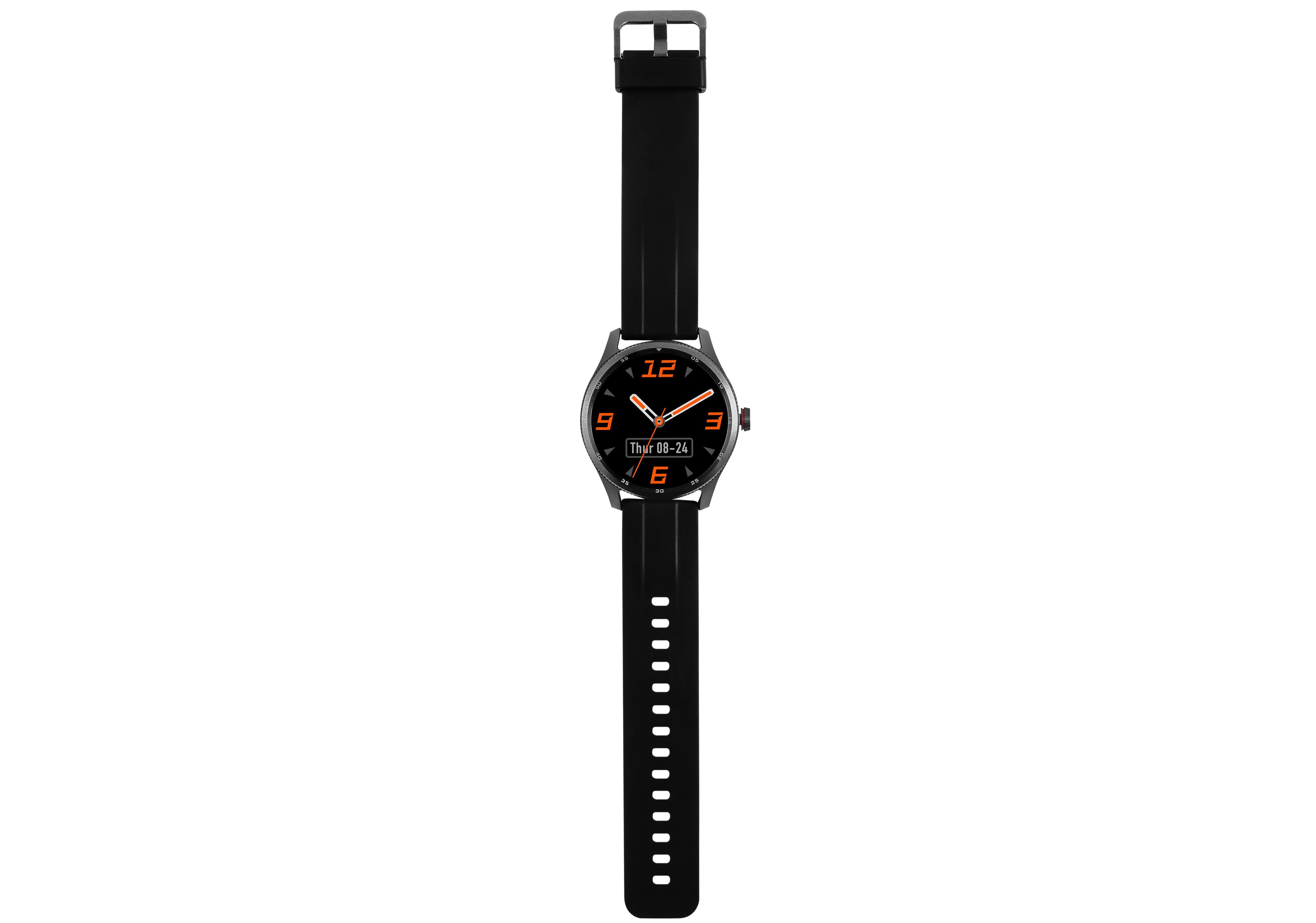 Smart Watch Tempus 35mm TFT Screen με κυκλική μεταλλική θήκη,Μάυρο